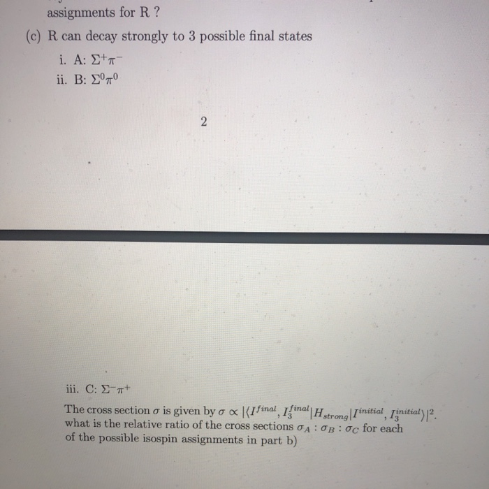 Solved 3. Isospin in Strong Interactions This problem | Chegg.com