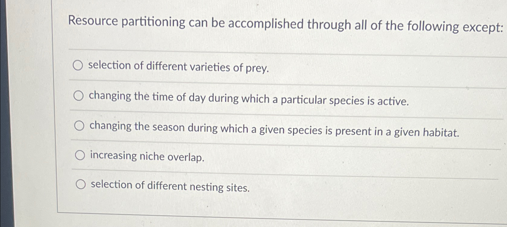 Solved Resource partitioning can be accomplished through all | Chegg.com