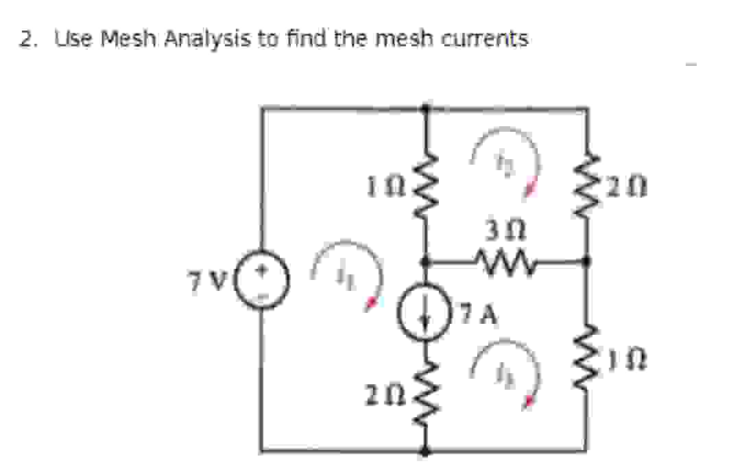 Solved Use Mesh Analysis to find the mesh currents | Chegg.com