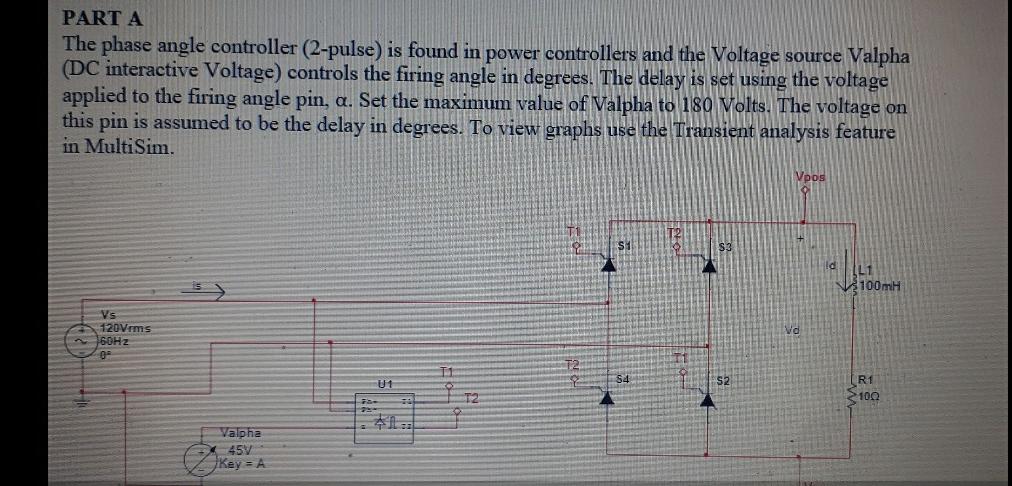 PART A The phase angle controller (2-pulse) is found | Chegg.com