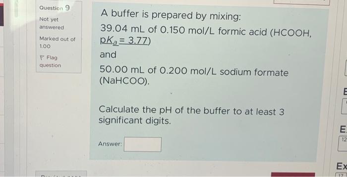 Solved A buffer is prepared by mixing: 39.04 mL of 0.150 | Chegg.com
