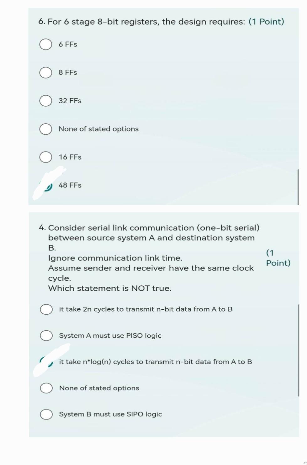 6. For 6 stage 8-bit registers, the design requires: | Chegg.com