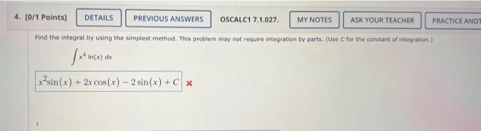 Solved Find the integral by using the simplest method. This | Chegg.com