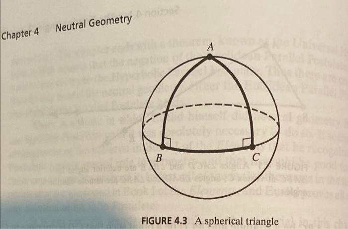 4.1.3 Let ABC be the spherical triangle shown in | Chegg.com