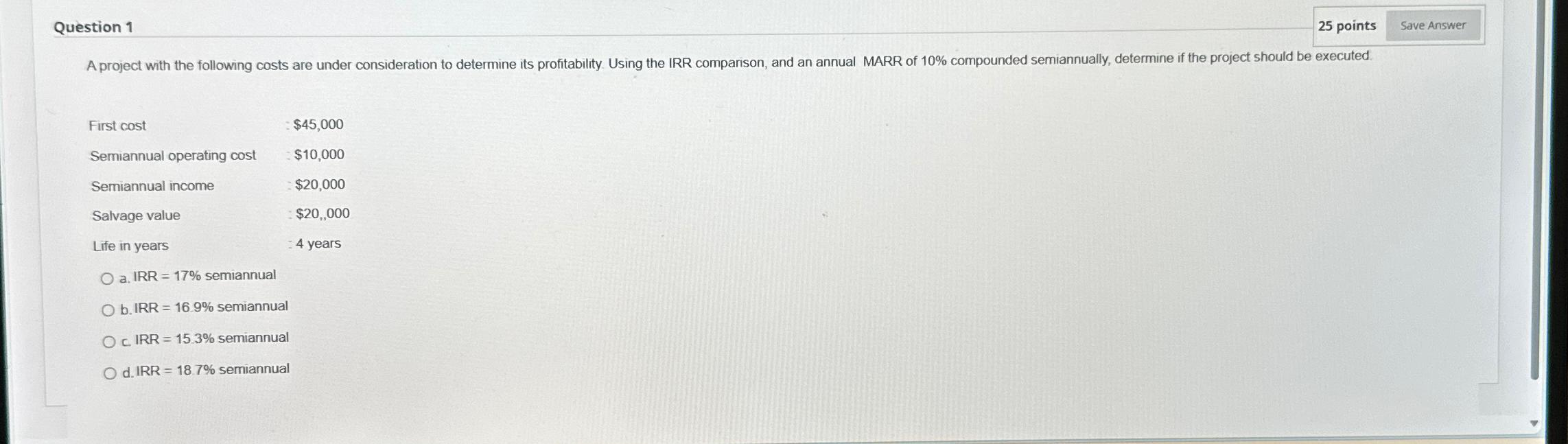 Solved Question 125 ﻿pointsA project with the following | Chegg.com
