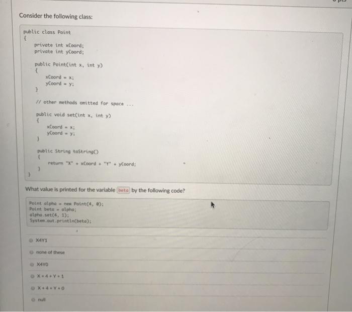 Solved The following code for method minvat contains a logic | Chegg.com