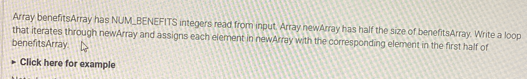 Solved Array benefitsArray has Constant NUM_BENEFITS | Chegg.com