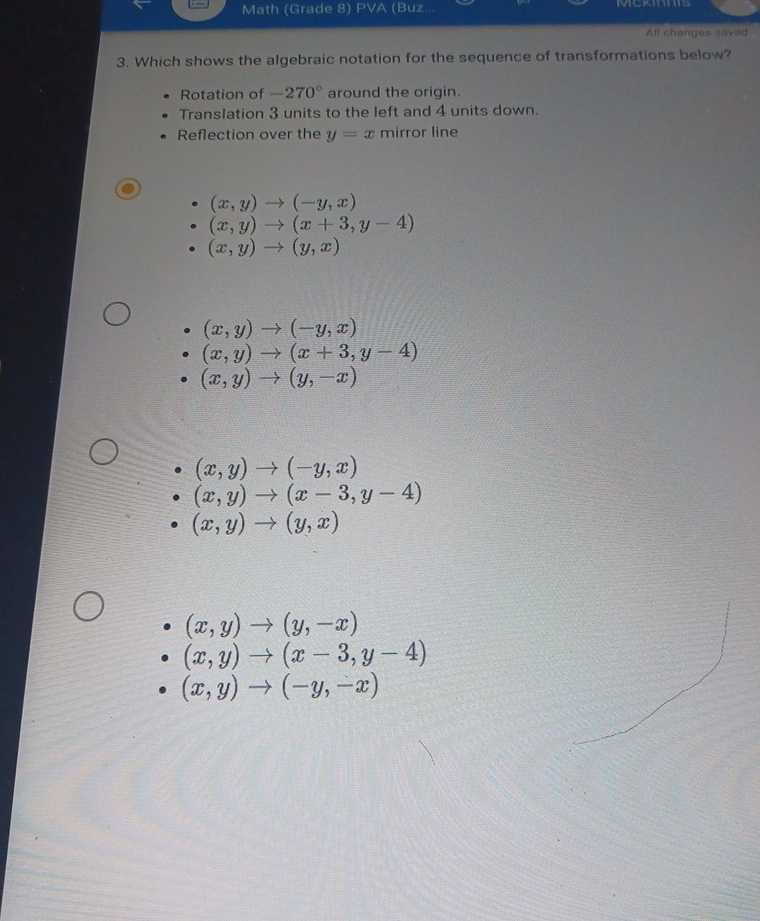 Solved Which shows the algebraic notation for the sequence | Chegg.com