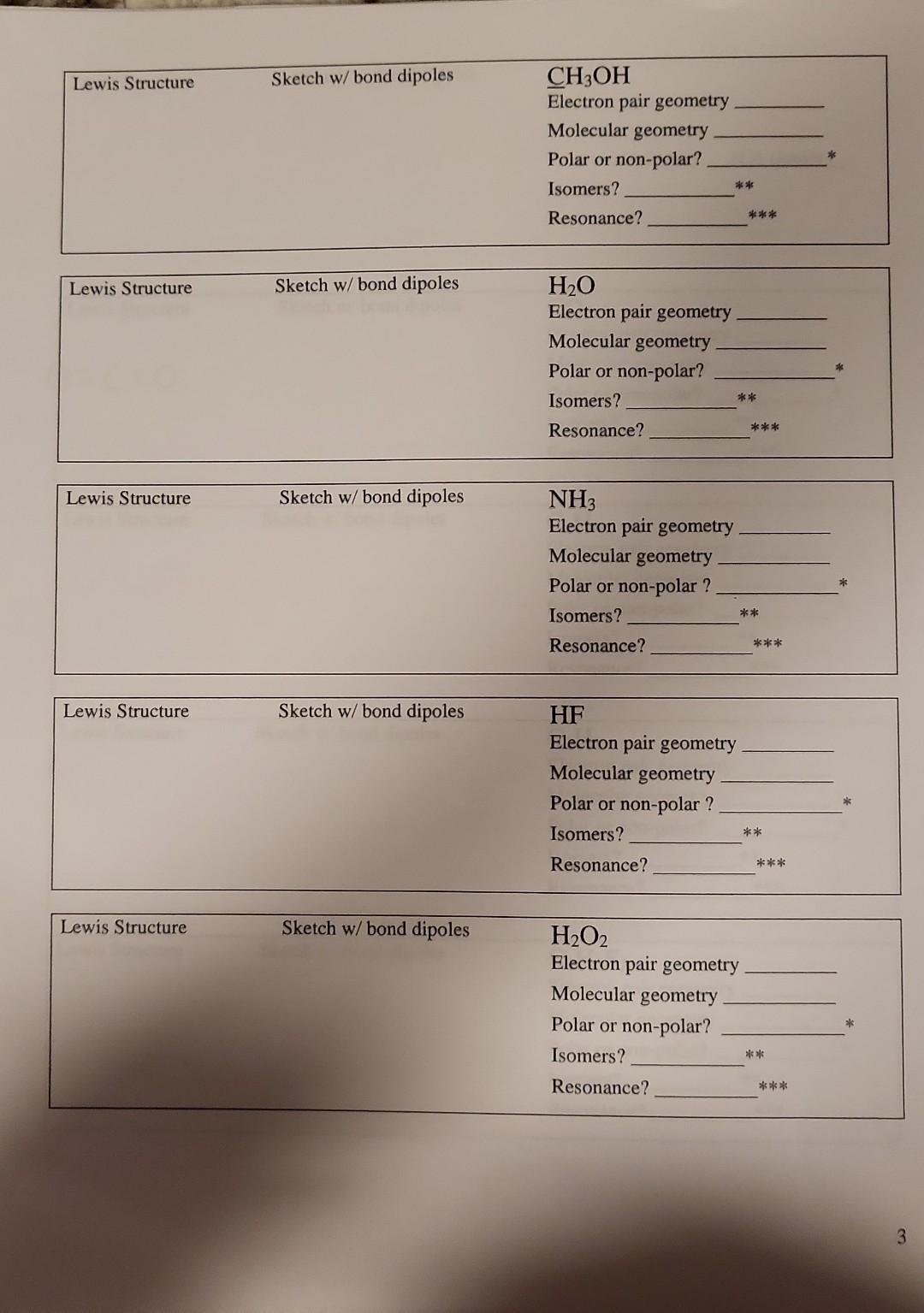 Solved Procedure: 1) Draw the Lewis Structure 2) Build the | Chegg.com