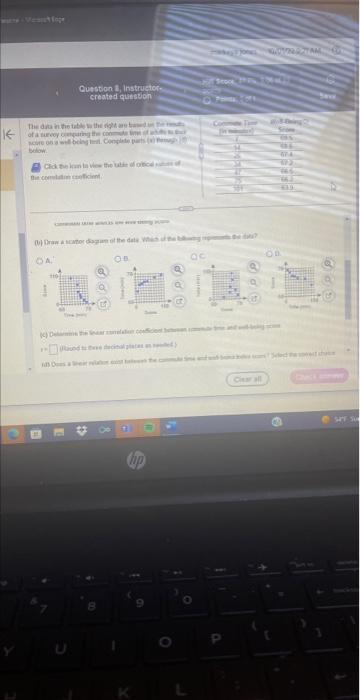 belair the comolaton coeficited. commute time afocti | Chegg.com