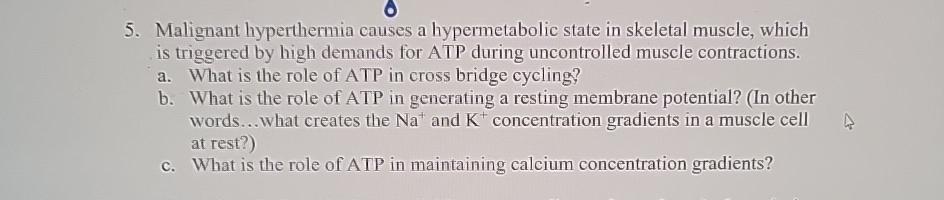 Solved Malignant hyperthermia causes a hypermetabolic state | Chegg.com