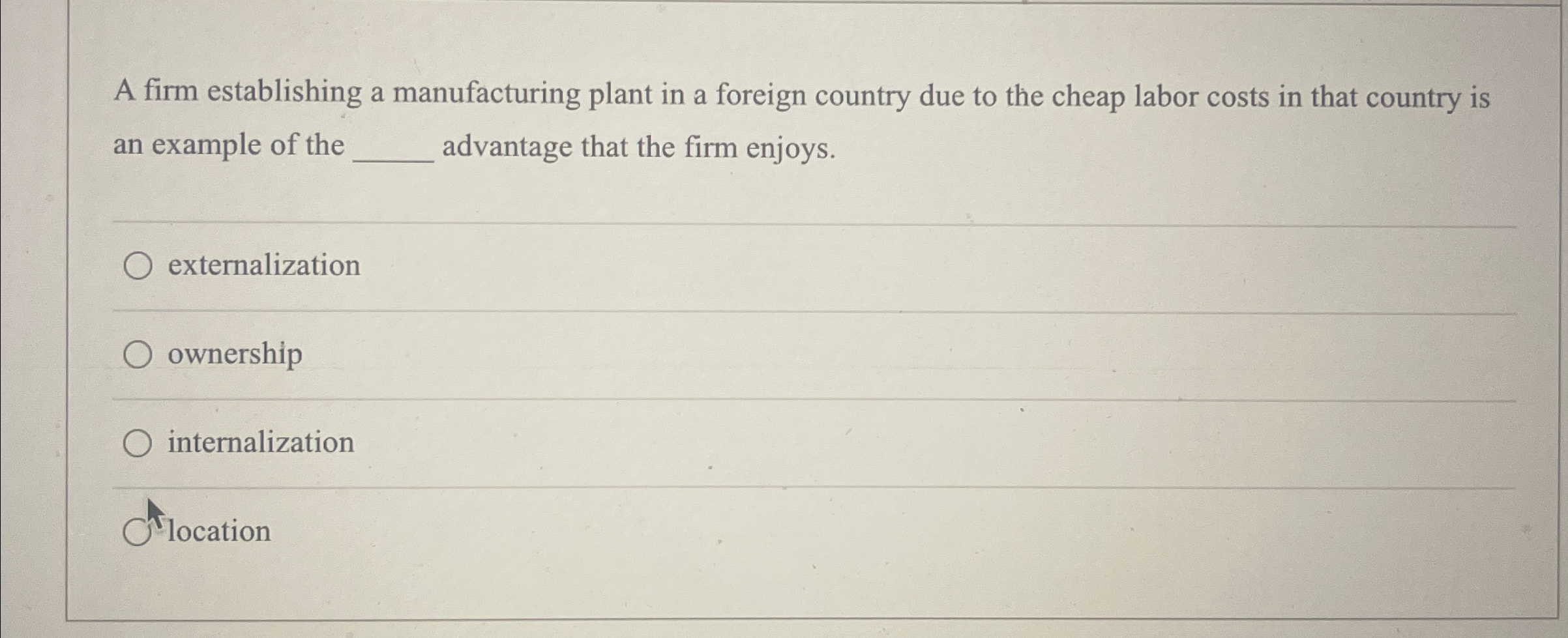 Solved A firm establishing a manufacturing plant in a | Chegg.com