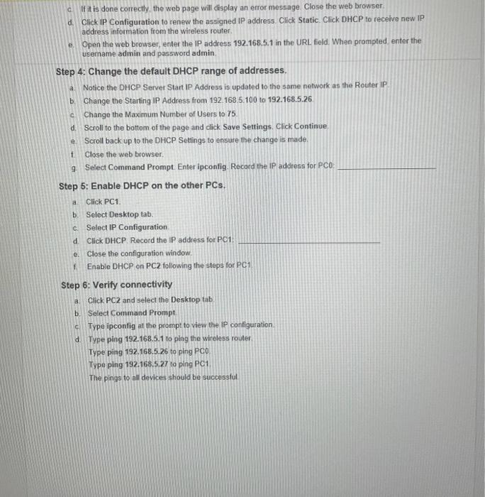 Solved Objective - Connect 3 PCs to a wireless router - | Chegg.com