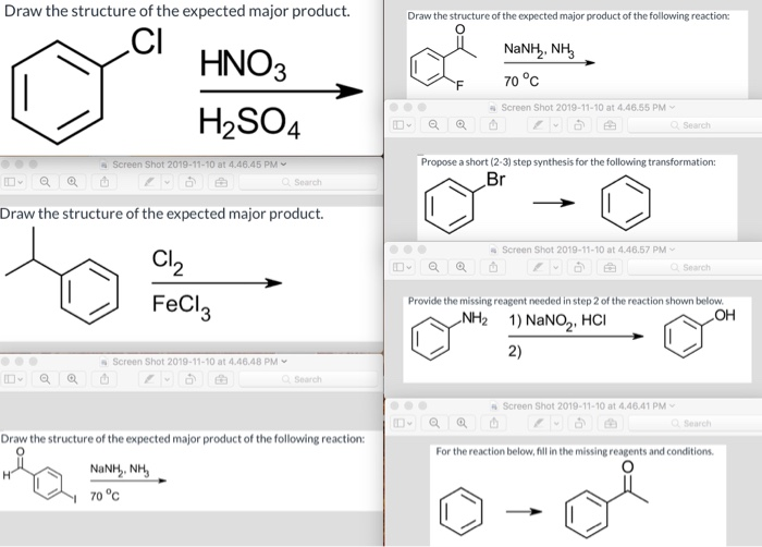 Solved Draw The Structure Of The Expected Major Product