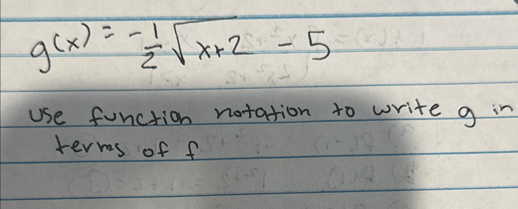 Solved G X 12x 22 5use Function Notation To Write G ﻿in