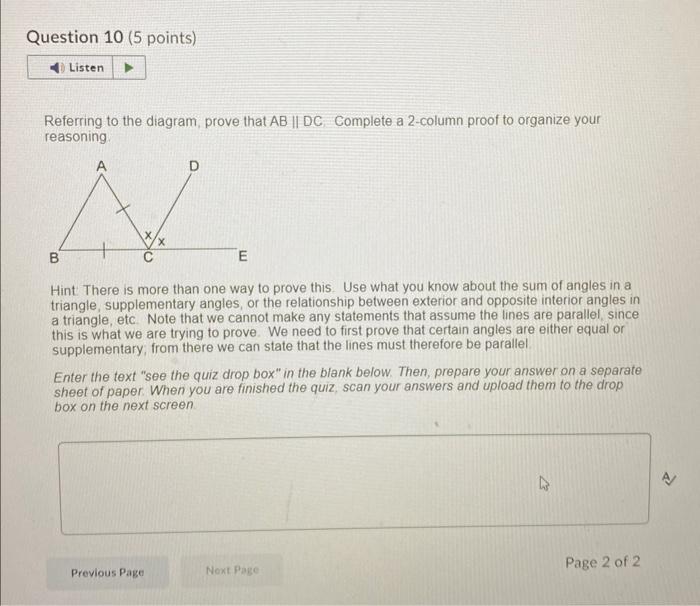 Solved Referring to the diagram, prove that AB∥DC. Complete | Chegg.com