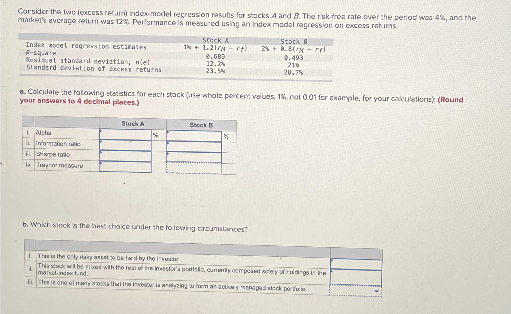 Solved Finance Investments 1, chapter 18 Homework | Chegg.com Solved Finance Investments 1, chapter 18 Homework | Chegg.com