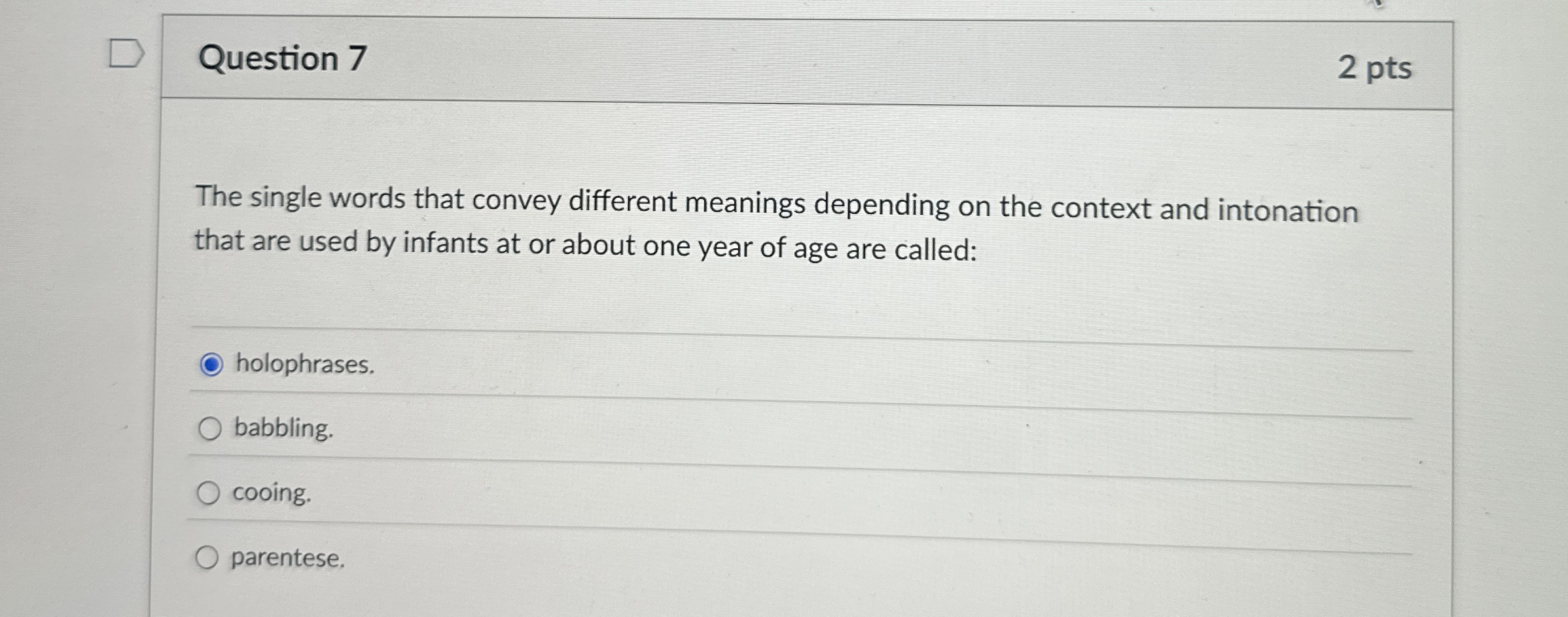 Solved Question 72 ﻿ptsThe single words that convey | Chegg.com