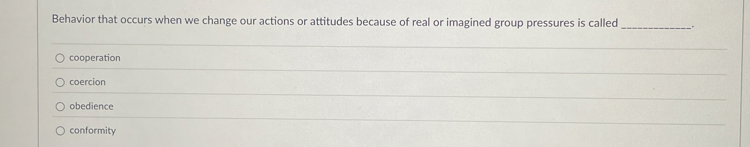 Solved Behavior that occurs when we change our actions or | Chegg.com