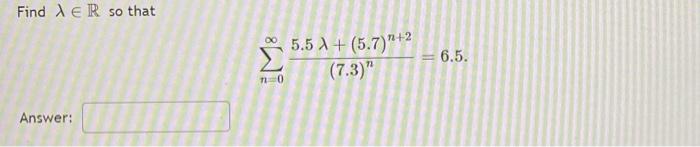 Solved Find \\( \\lambda \\in \\mathbb{R} \\) so that \\[ | Chegg.com