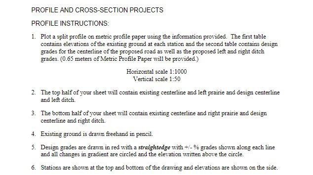 Profile And Cross Section Projects Profile