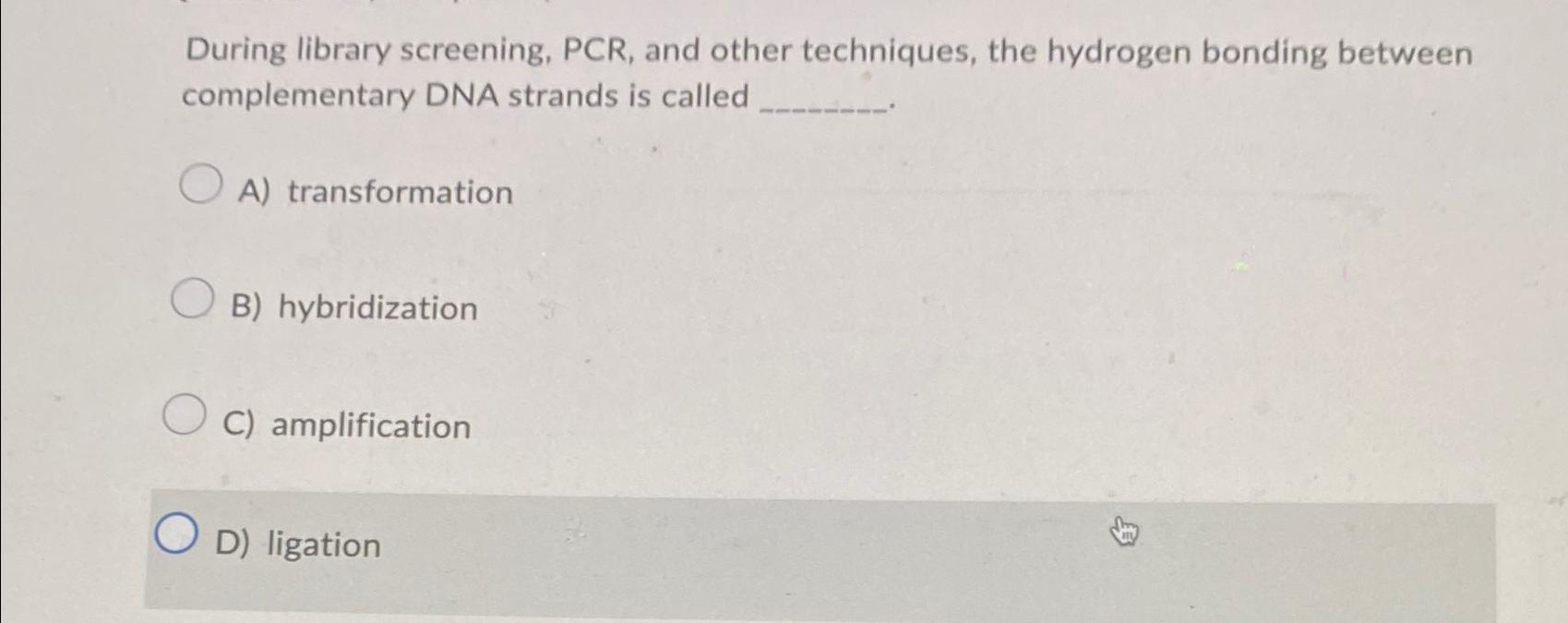 Solved During Library Screening Pcr ﻿and Other Techniques