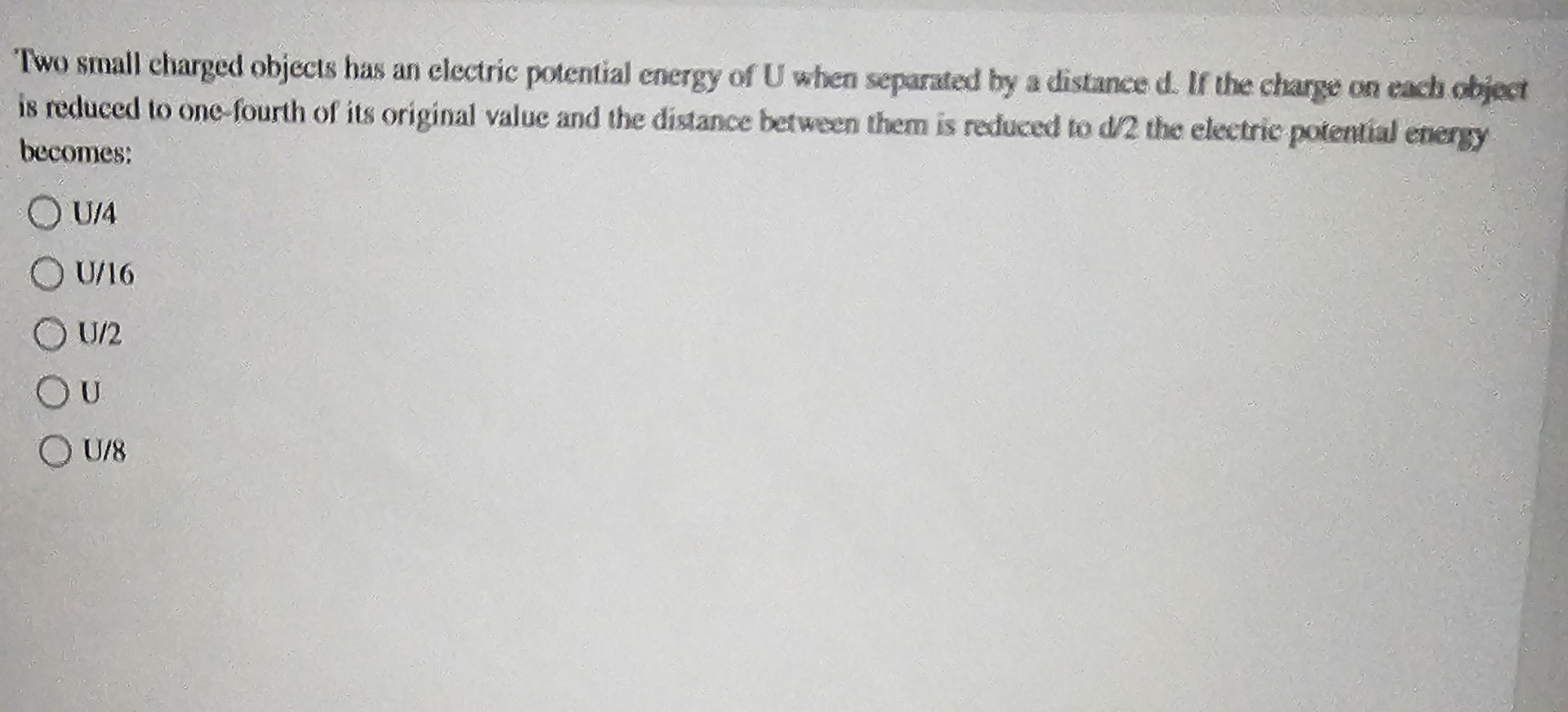 Solved Two small charged objects has an electric potential | Chegg.com