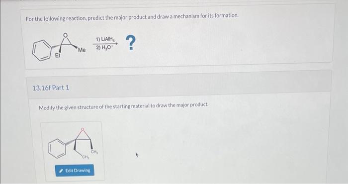 Solved For the following reaction, predict the major product | Chegg.com