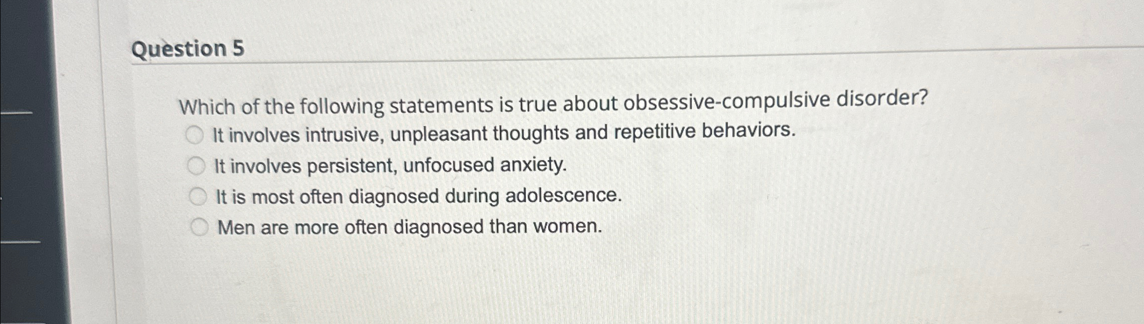 Solved Question 5Which of the following statements is true | Chegg.com