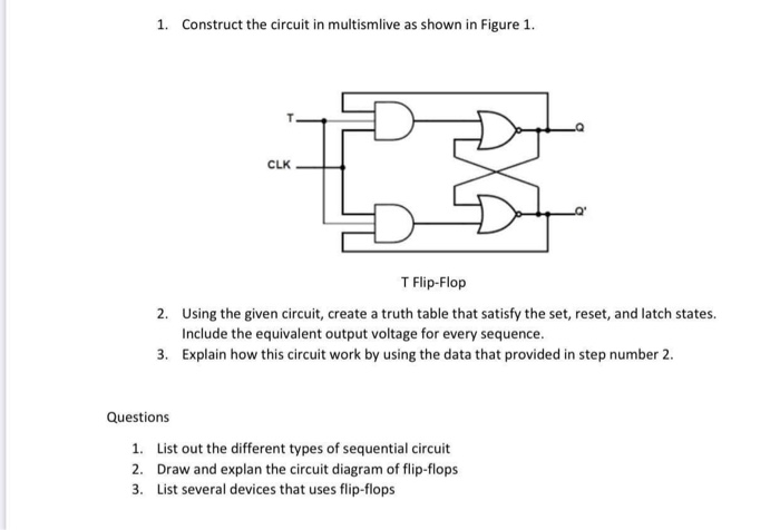 Solved 1. Construct the circuit in multismlive as shown in | Chegg.com