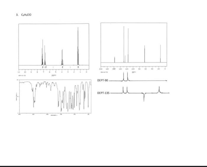 Solved 2 CHO II DEPT-90 ات لل DEPT.135 3. CHCIO 212 | Chegg.com