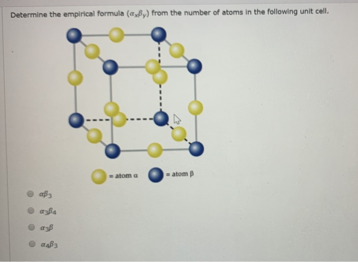 Solved Determine the empirical formula (axby) from the | Chegg.com