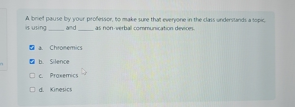 Solved A brief pause by your professor, to make sure that | Chegg.com
