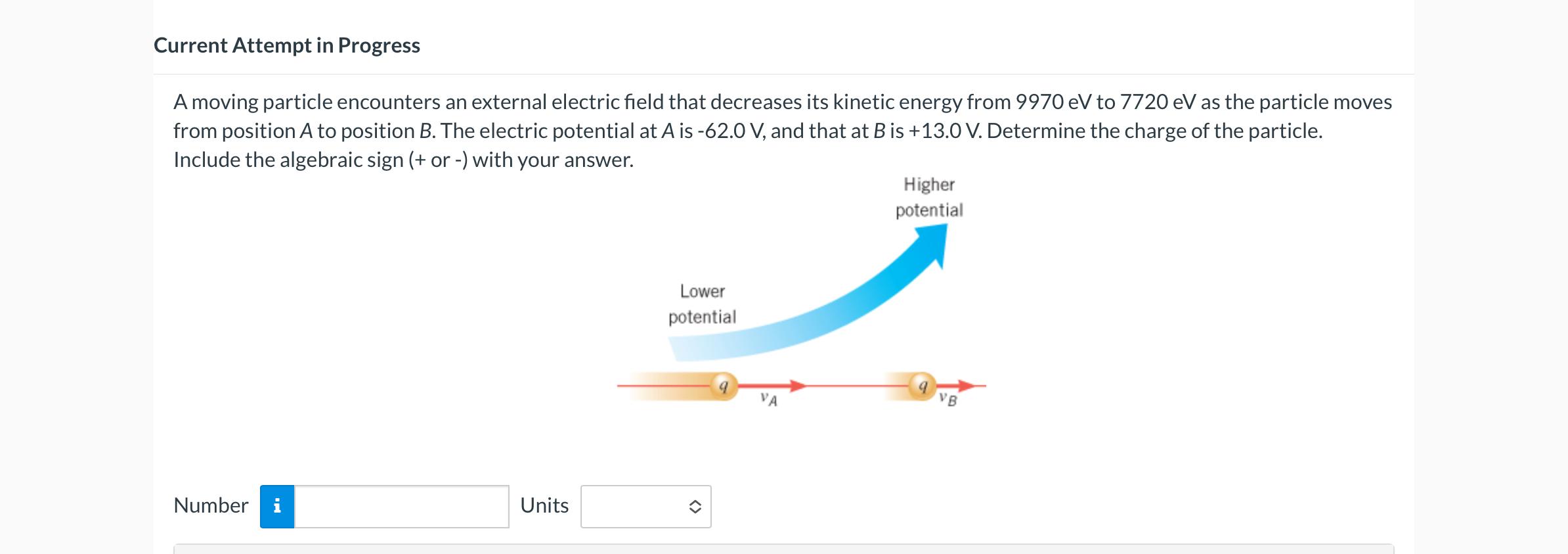 Solved Current Attempt in ProgressA moving particle | Chegg.com