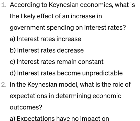 Solved Ecknomics:According to Keynesian economics, what is | Chegg.com