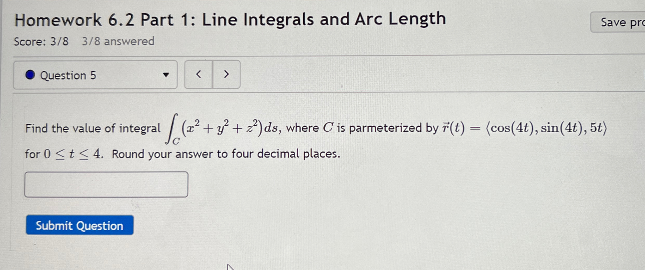 Solved Homework 6.2 ﻿Part 1: Line Integrals and Arc | Chegg.com