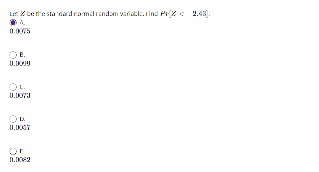 Solved Let Z be The Standard Normal Random Variable Find