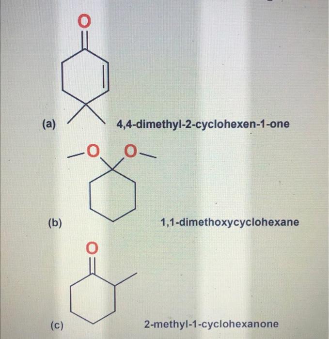 Solved ХС (a) 4,4-dimethyl-2-cyclohexen-1-one -0 0 (b) | Chegg.com
