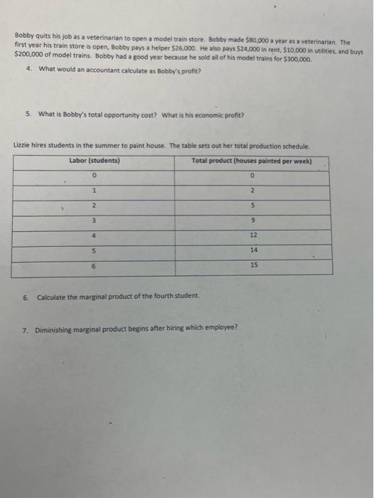 Solved Cost of Production Practice Problems Part Two 1. The | Chegg.com