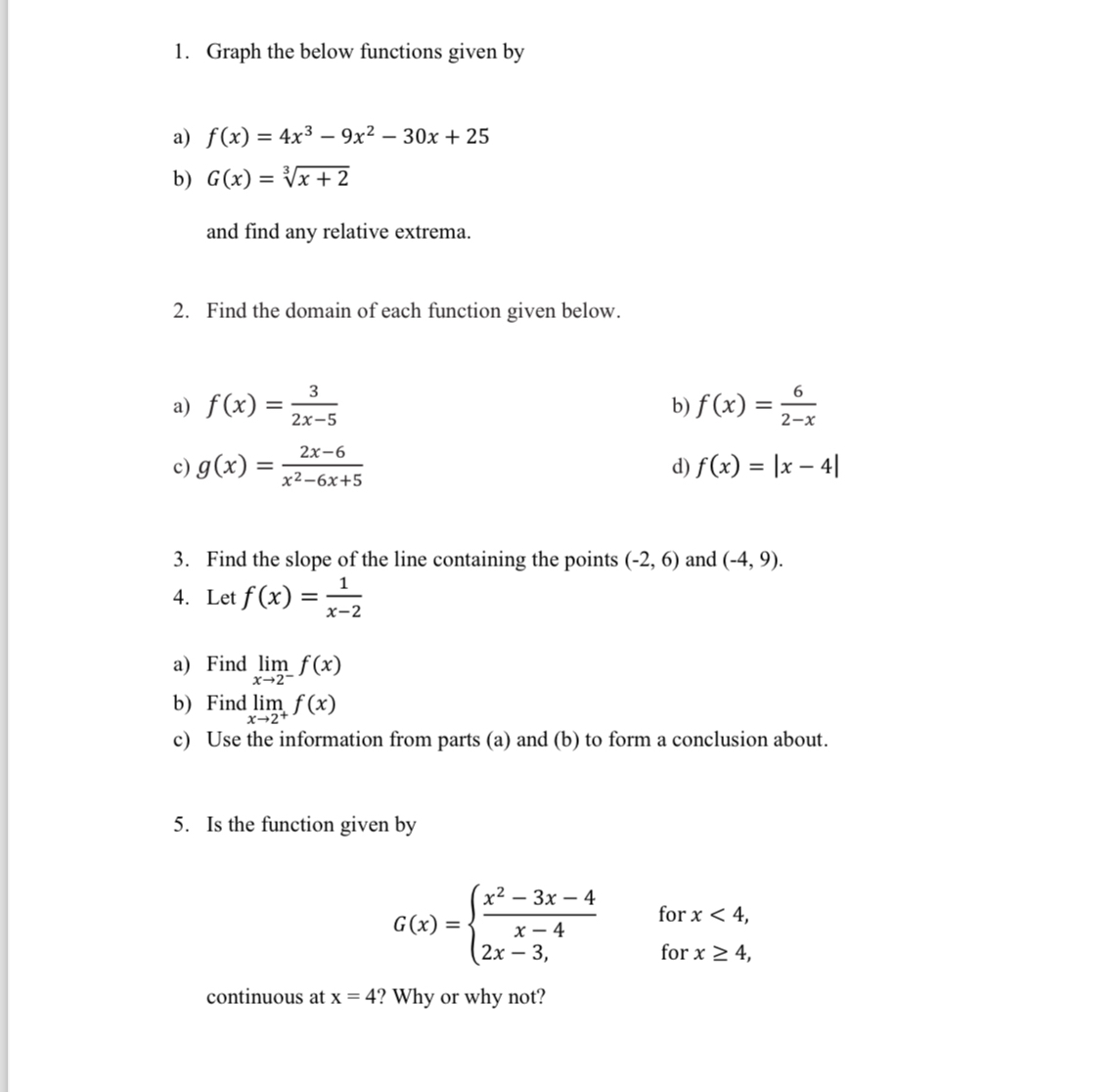 Solved Graph the below functions given | Chegg.com