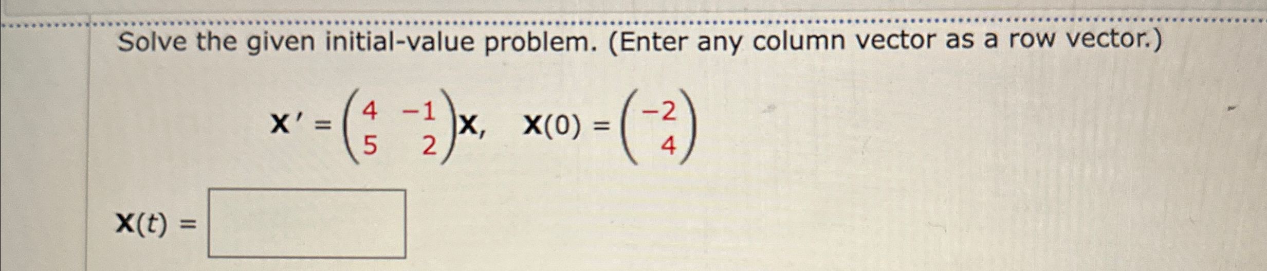 Solve the given initial-value problem. (Enter any | Chegg.com