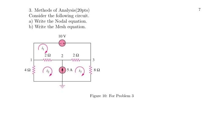 Solved 3. Methods of Analysis(20pts) Consider the following | Chegg.com