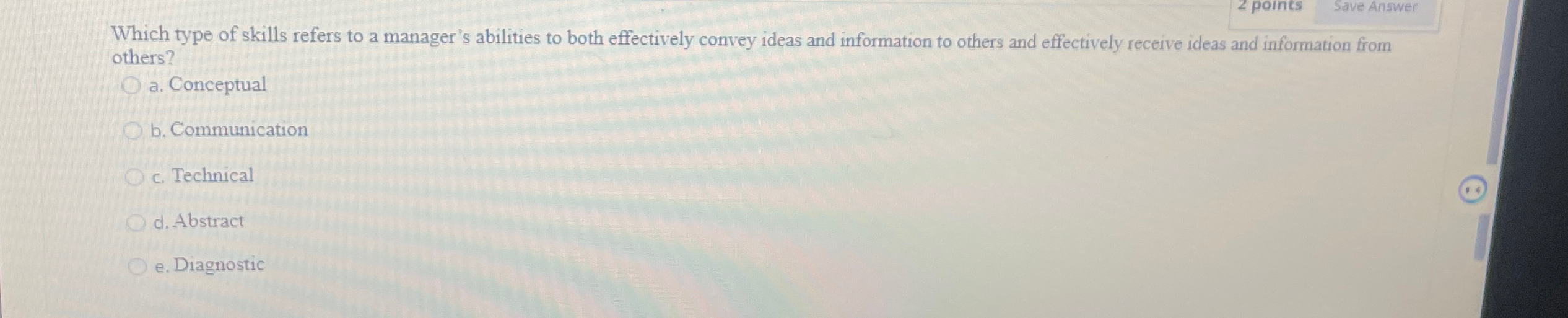 Solved Which type of skills refers to a manager's abilities | Chegg.com
