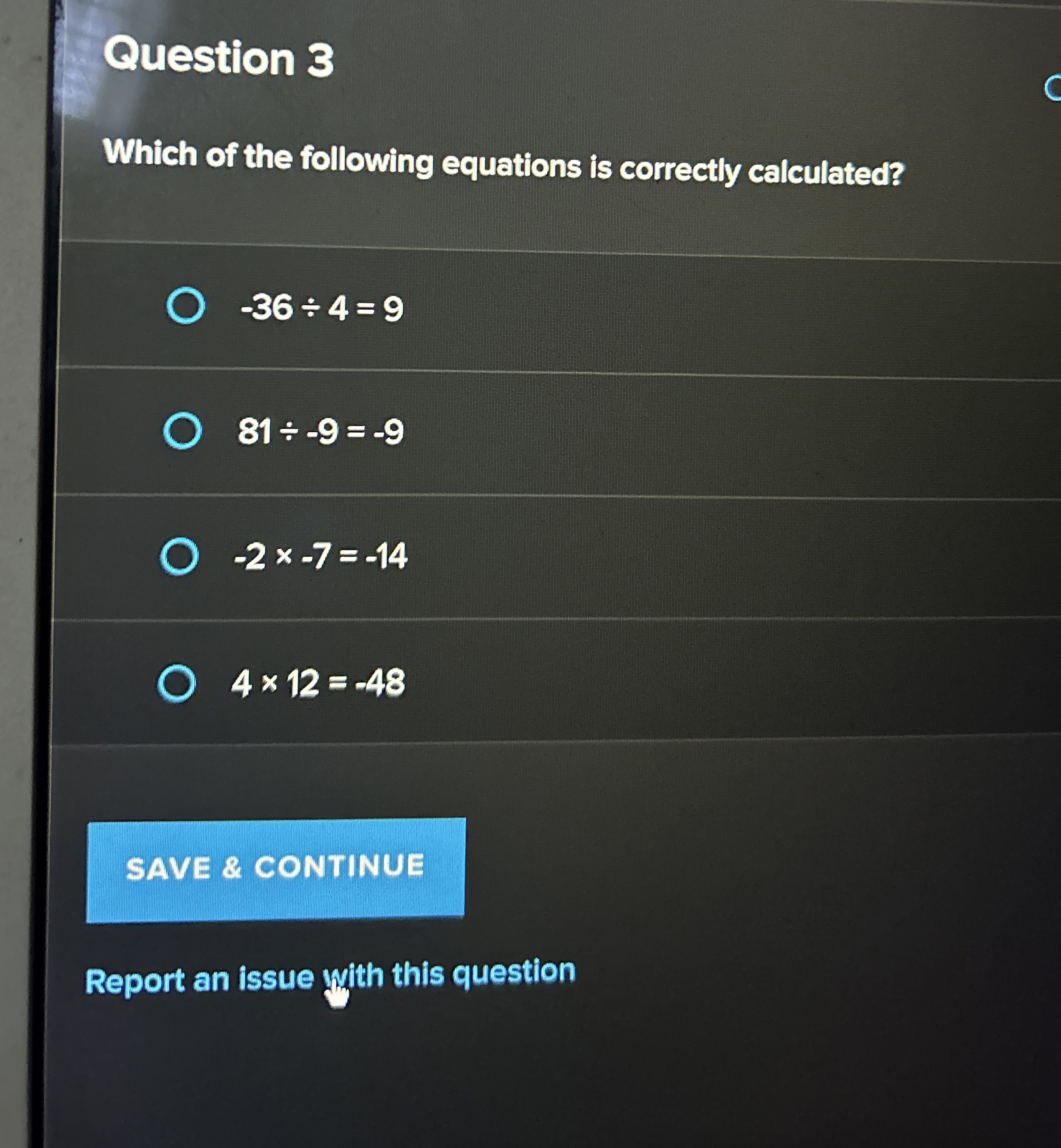 Solved Question 3Which of the following equations is | Chegg.com