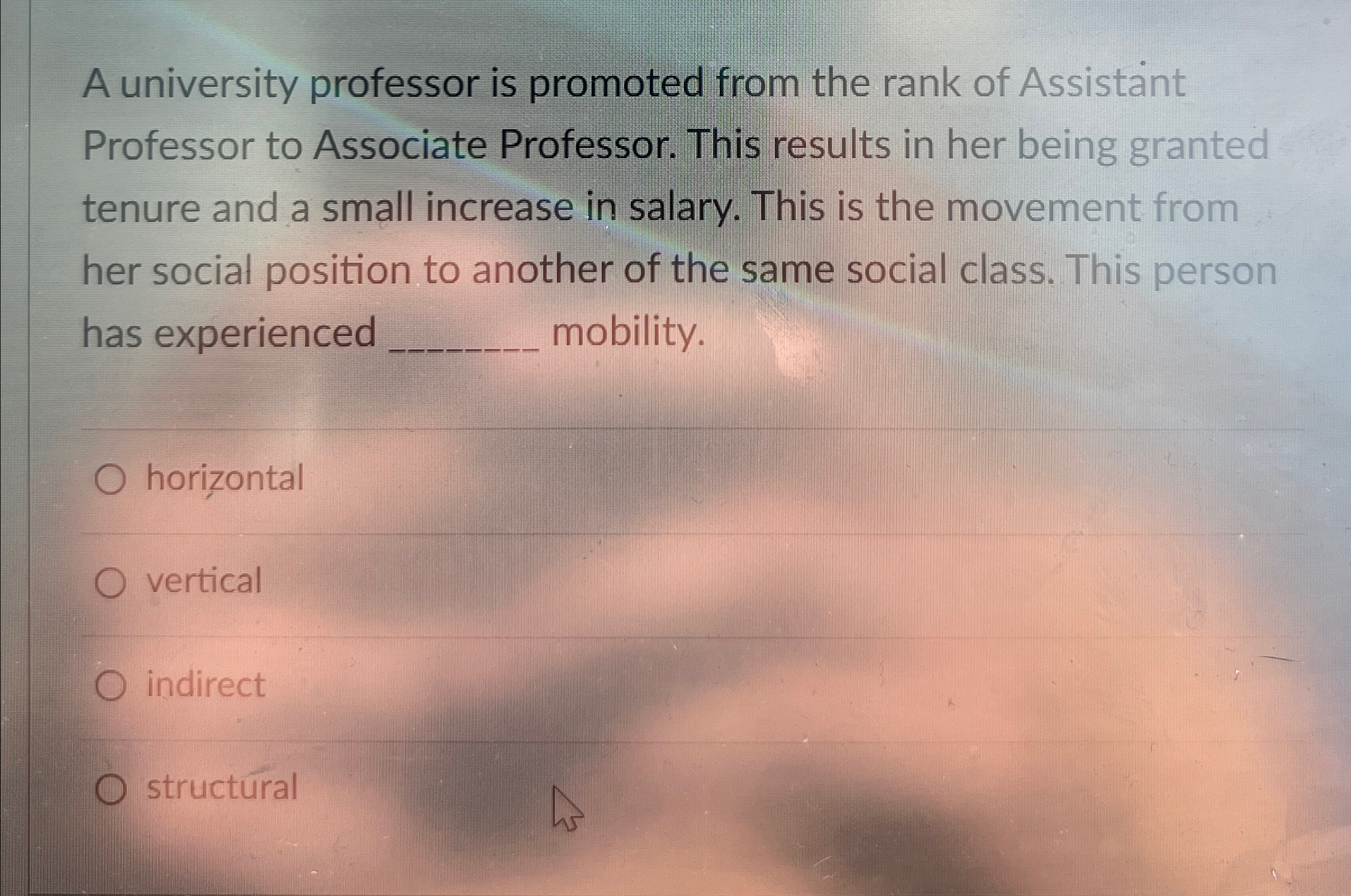 Solved A university professor is promoted from the rank of | Chegg.com