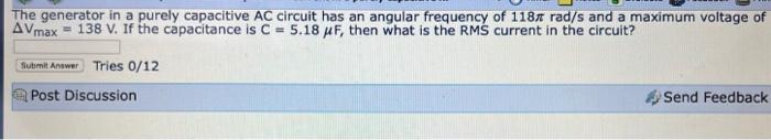 Solved A certain capacitor in a circuit has a capacitive | Chegg.com