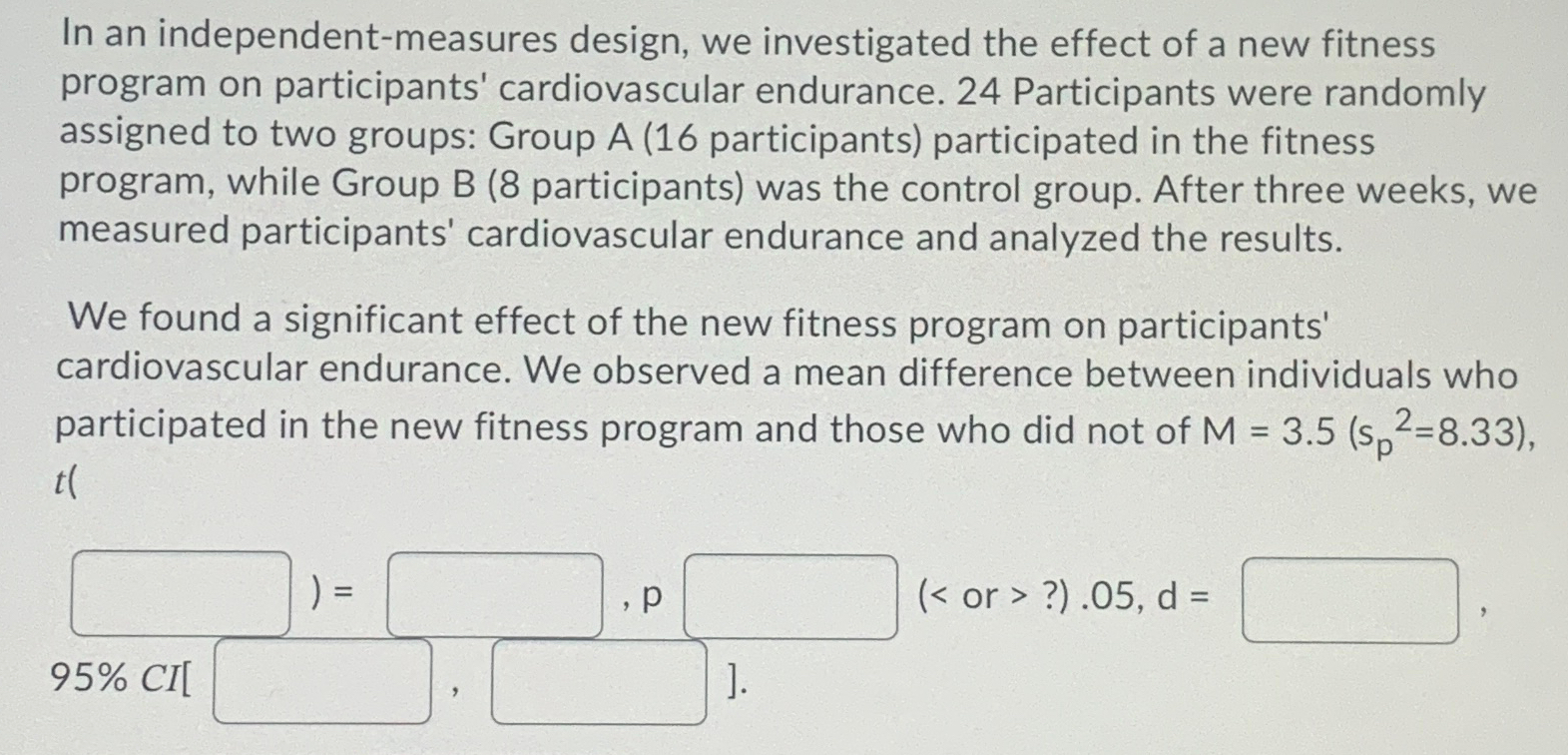 Solved In an independent-measures design, we investigated | Chegg.com