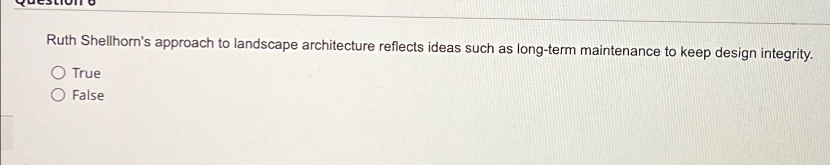 Solved Ruth Shellhorn's approach to landscape architecture | Chegg.com