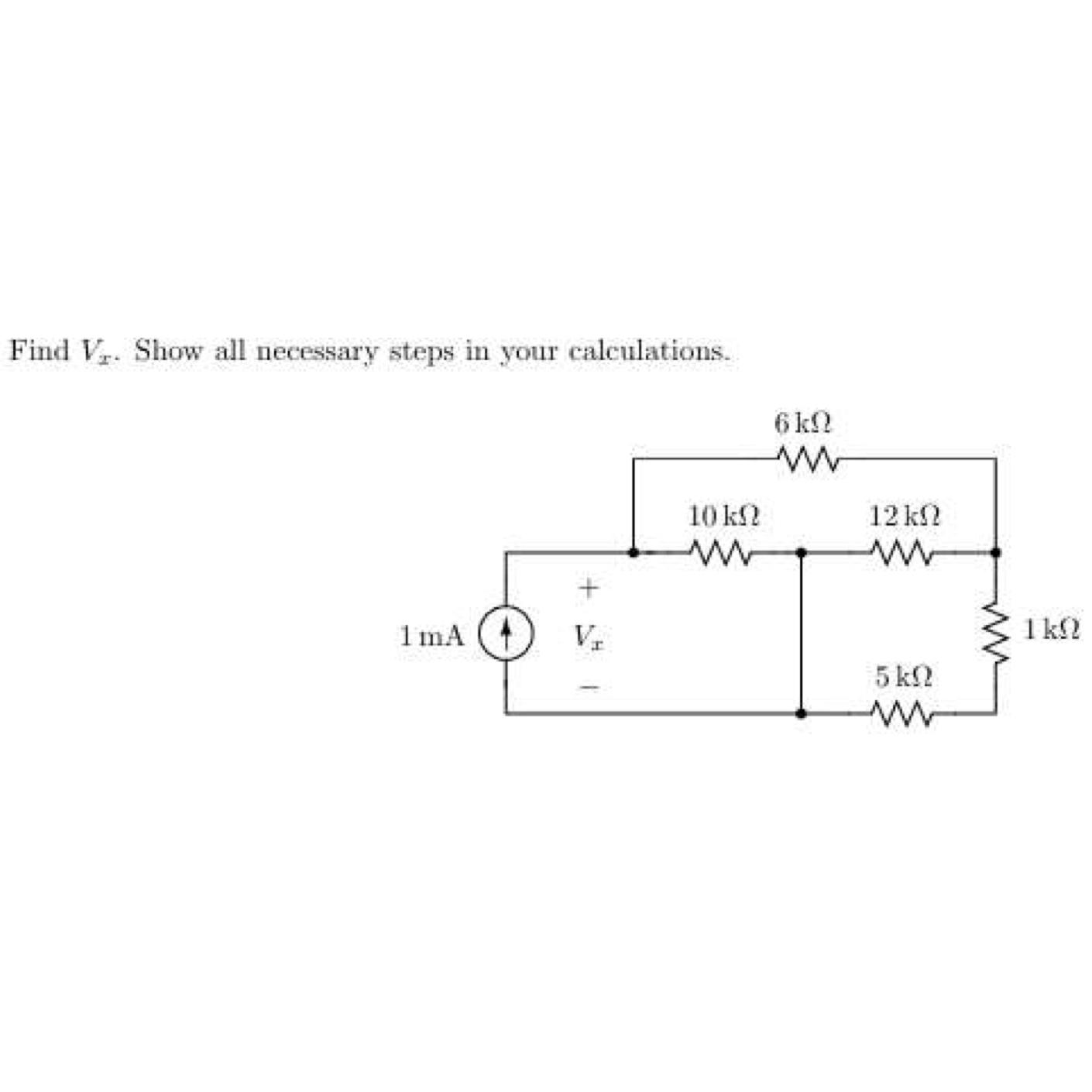 Solved Find Vx. ﻿Show all necessary steps in your | Chegg.com