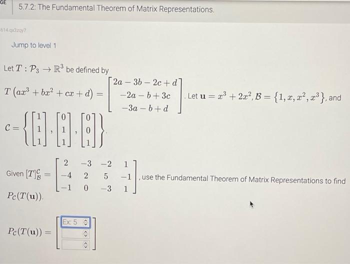 Solved GE 5.7.2: The Fundamental Theorem of Matrix | Chegg.com